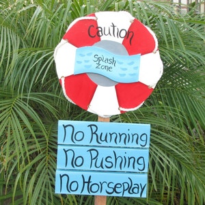 Splash Zone Pool Yard Sign - Etsy