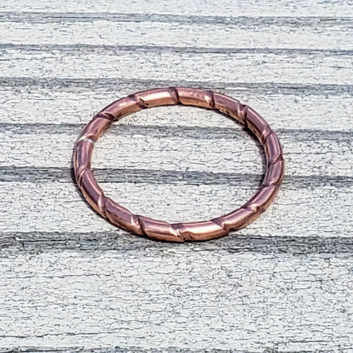 Copper Ring, Hand Carved Twist - Etsy