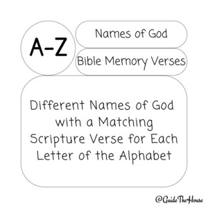 A-Z Names of God Bible Memory Verses Alphabet Letters Scripture A to Z ...