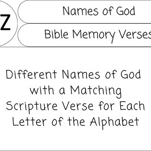 A-Z Names of God Bible Memory Verses Alphabet Letters Scripture A to Z ...