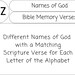 A-Z Names of God Bible Memory Verses Alphabet Letters Scripture A to Z ...