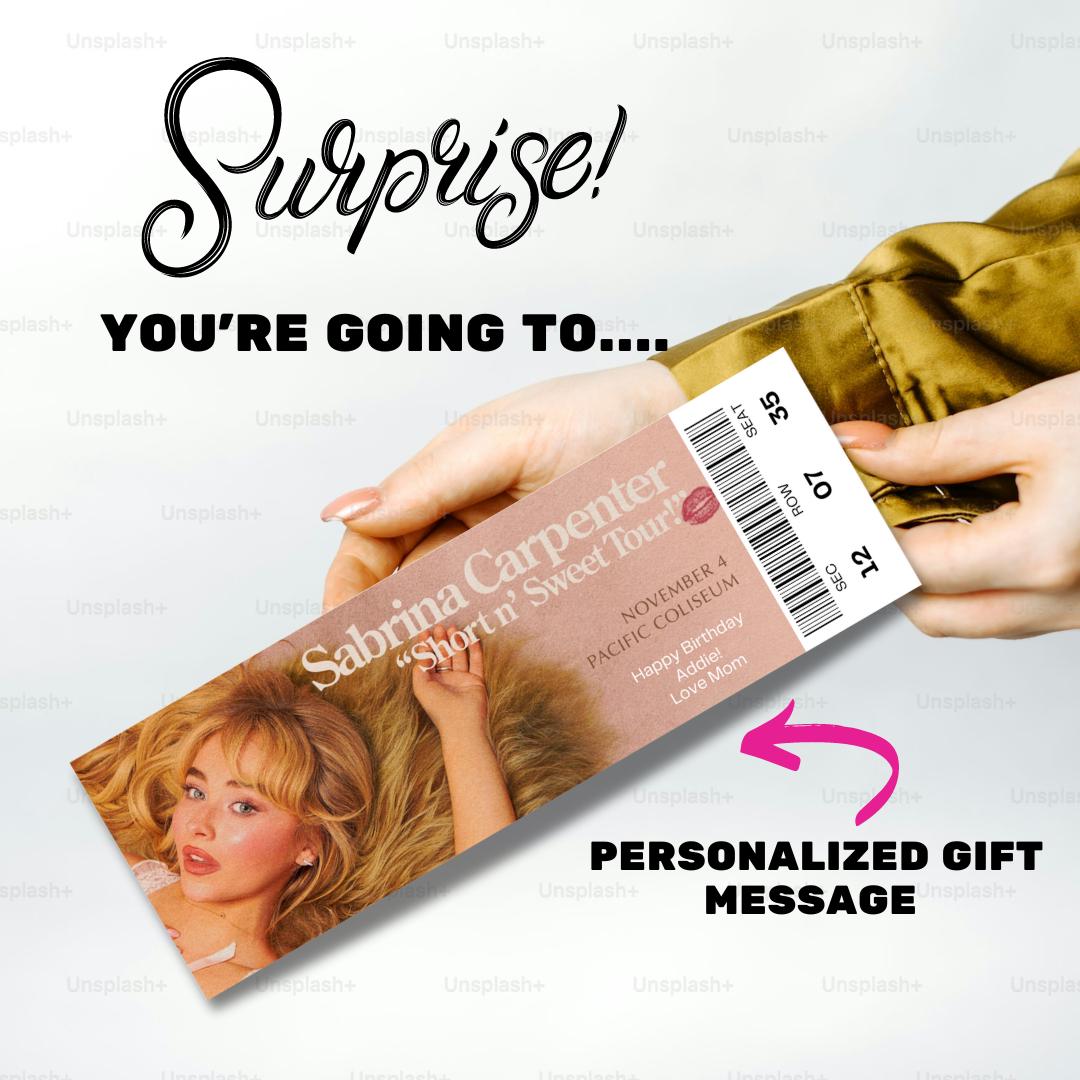 Physical Concert Ticket Gift Real Ticket Birthday Gift Concert Ticket ...