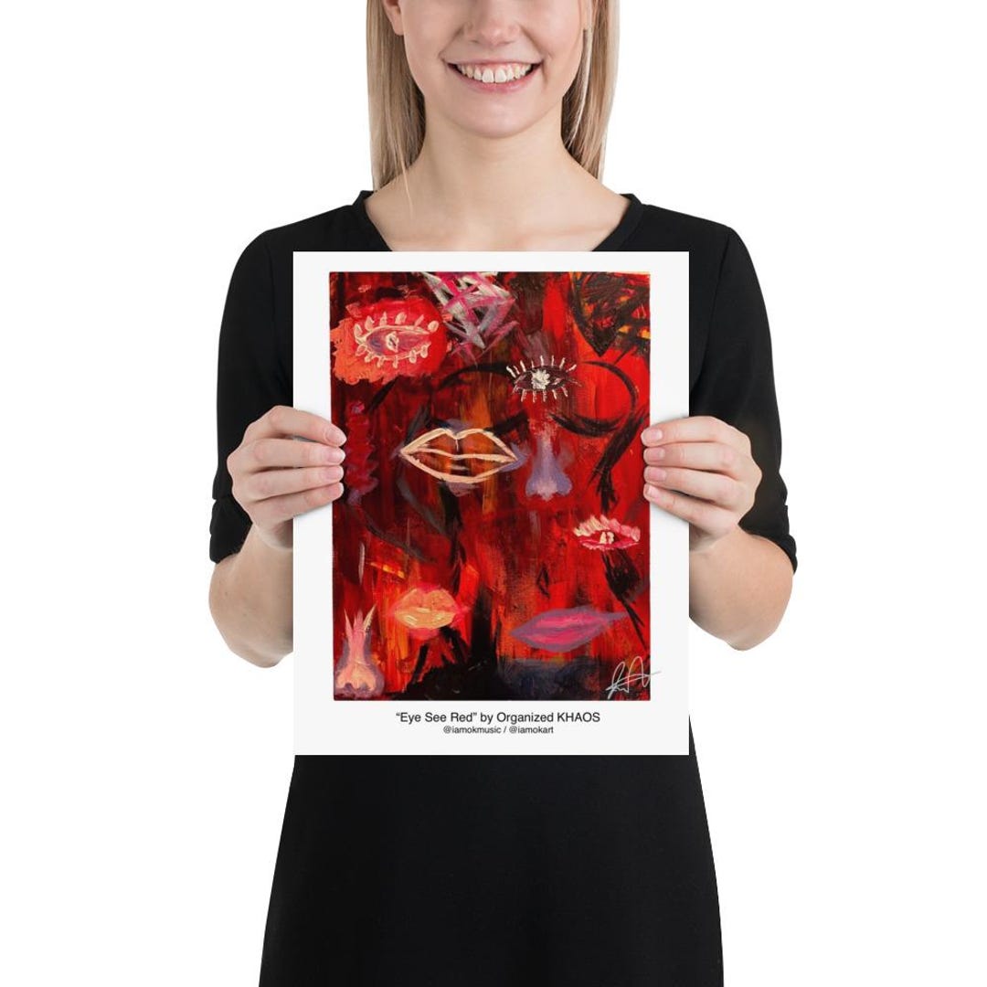 Eye See Red (art Print) - Etsy