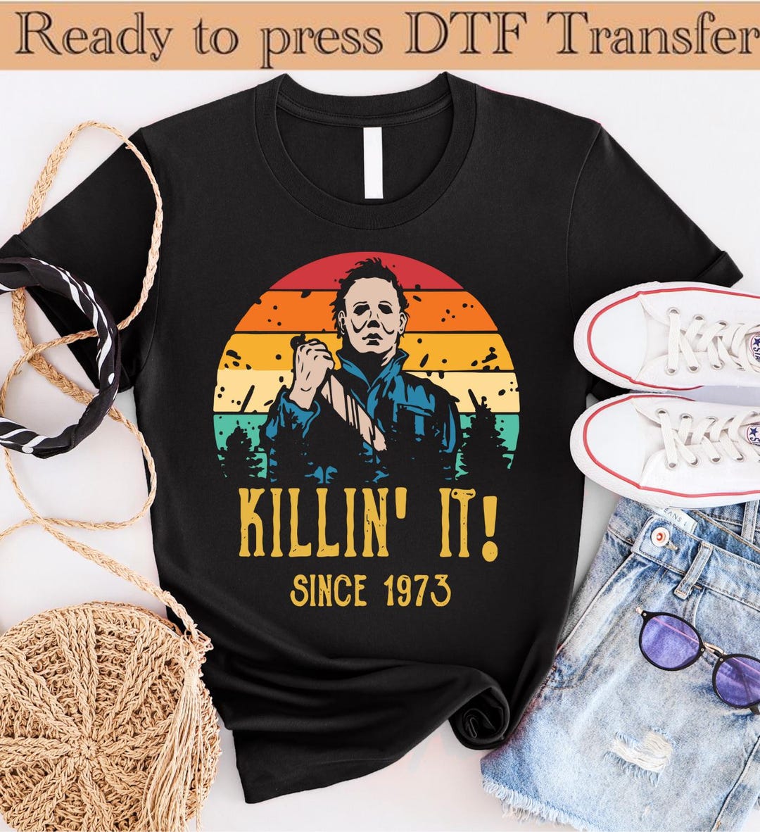 Michael Myers DTF Transfer,killin' It Since 1973, Halloween Dtf ...