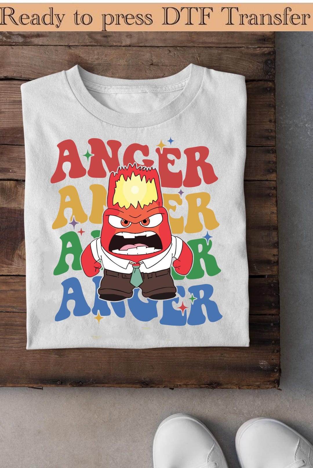 Inside Out DTF Transfer, Inside Out Anger, Inside Out Text Design ...