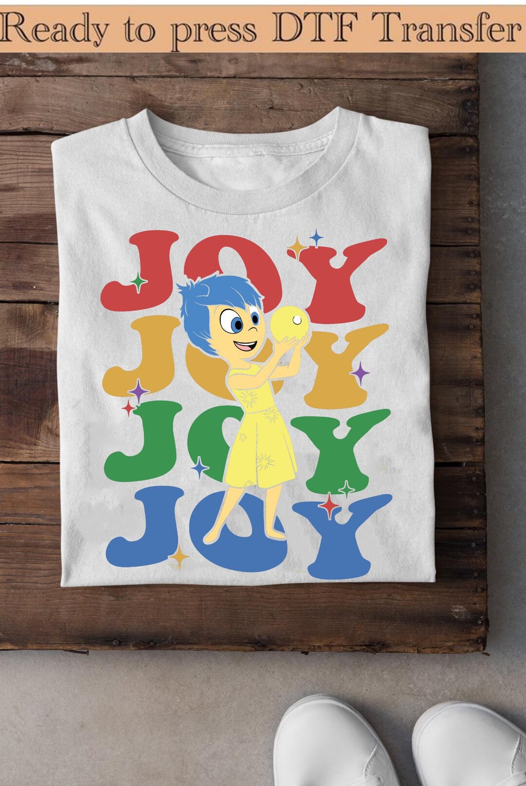 Inside Out DTF Transfer, Inside Out Joy , Inside Out Text Design ...