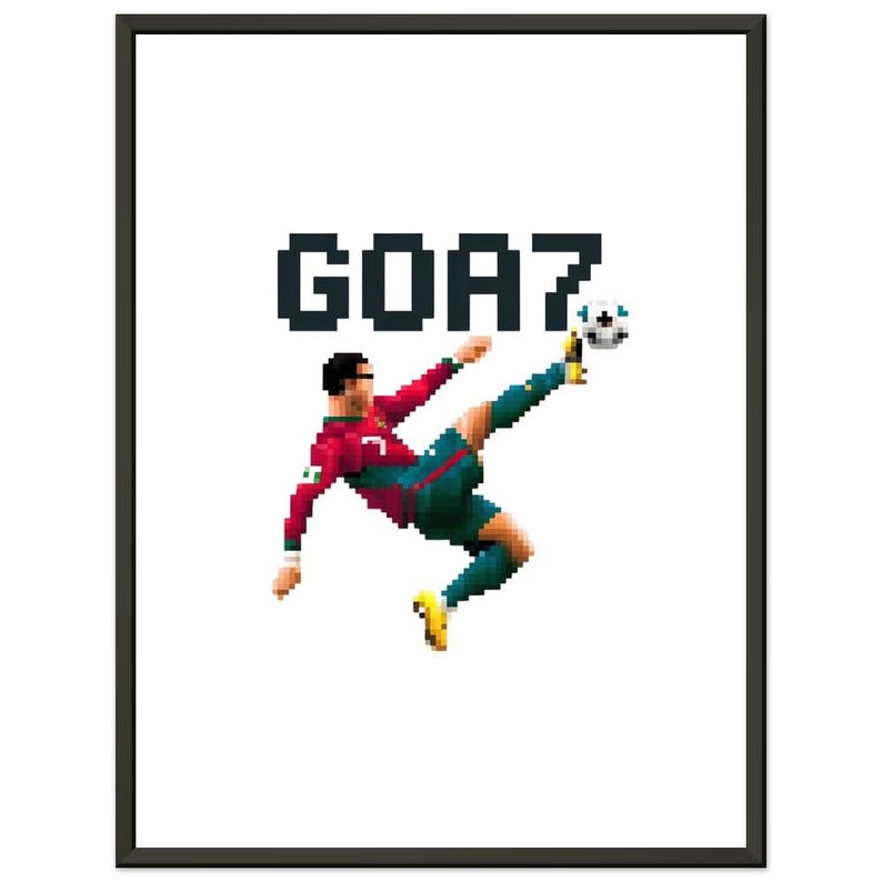 Affiche de Cristiano Ronaldo GOA7 Pixel Art Impression semi-brillante ...