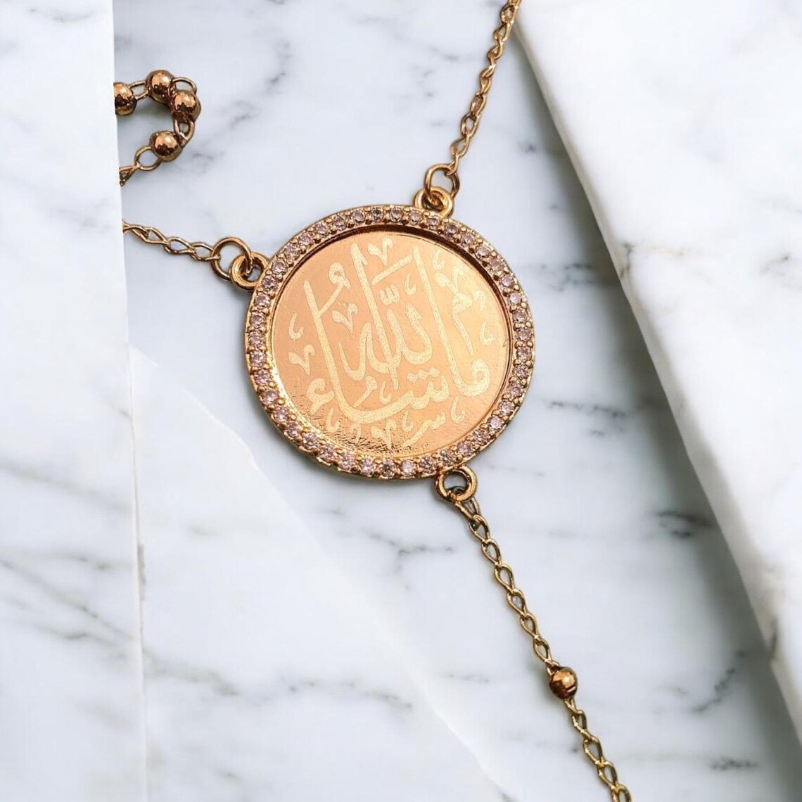 Gold Plated Mashallah Necklace - Etsy