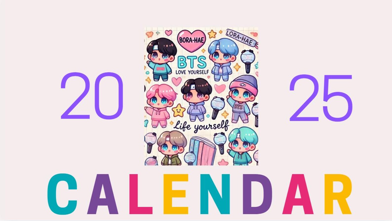 BTS 2025 Color Inspired Calendar Bundle - Etsy