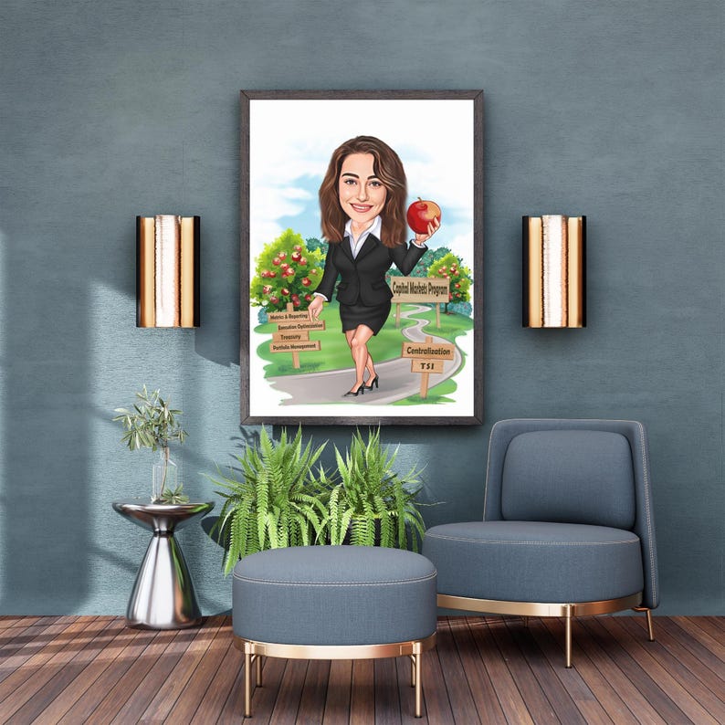 Personalized Teacher Caricature: Custom Educator Portrait, Funny ...