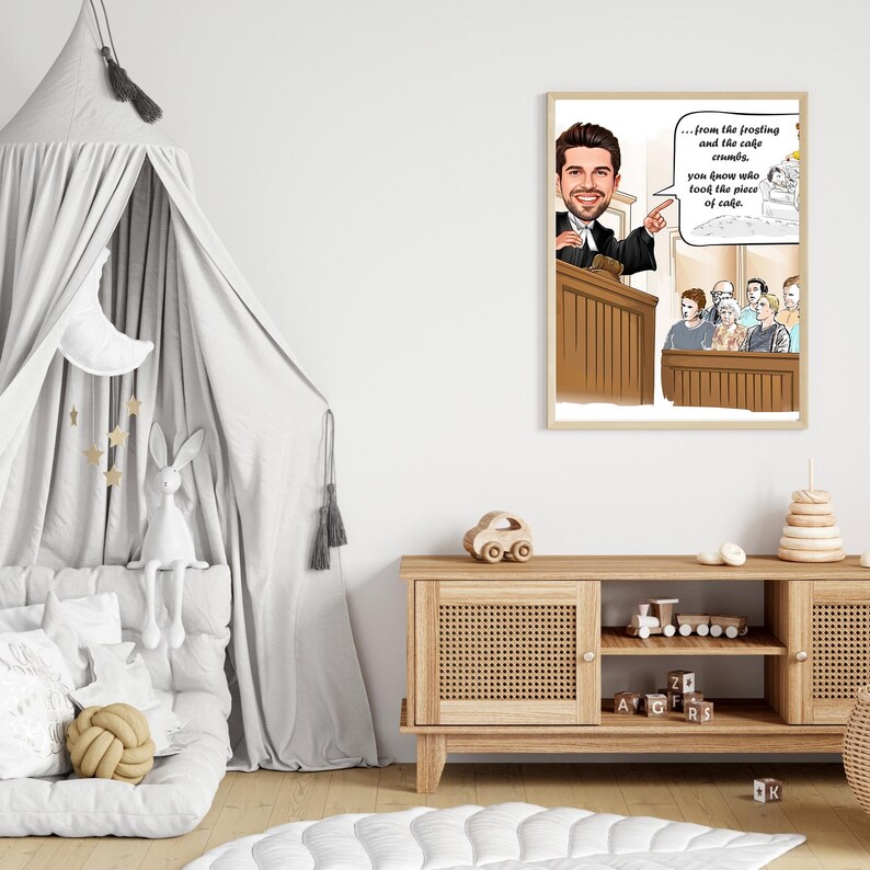 Custom Judge Caricature From Photo – Personalized Courtroom Cartoon ...