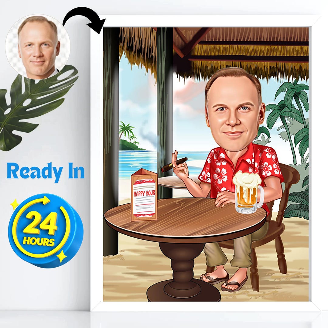 Personalized Retirement Cartoon Portrait | Custom Retirement Caricature ...