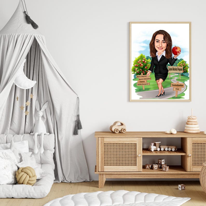 Personalized Teacher Caricature: Custom Educator Portrait, Funny ...