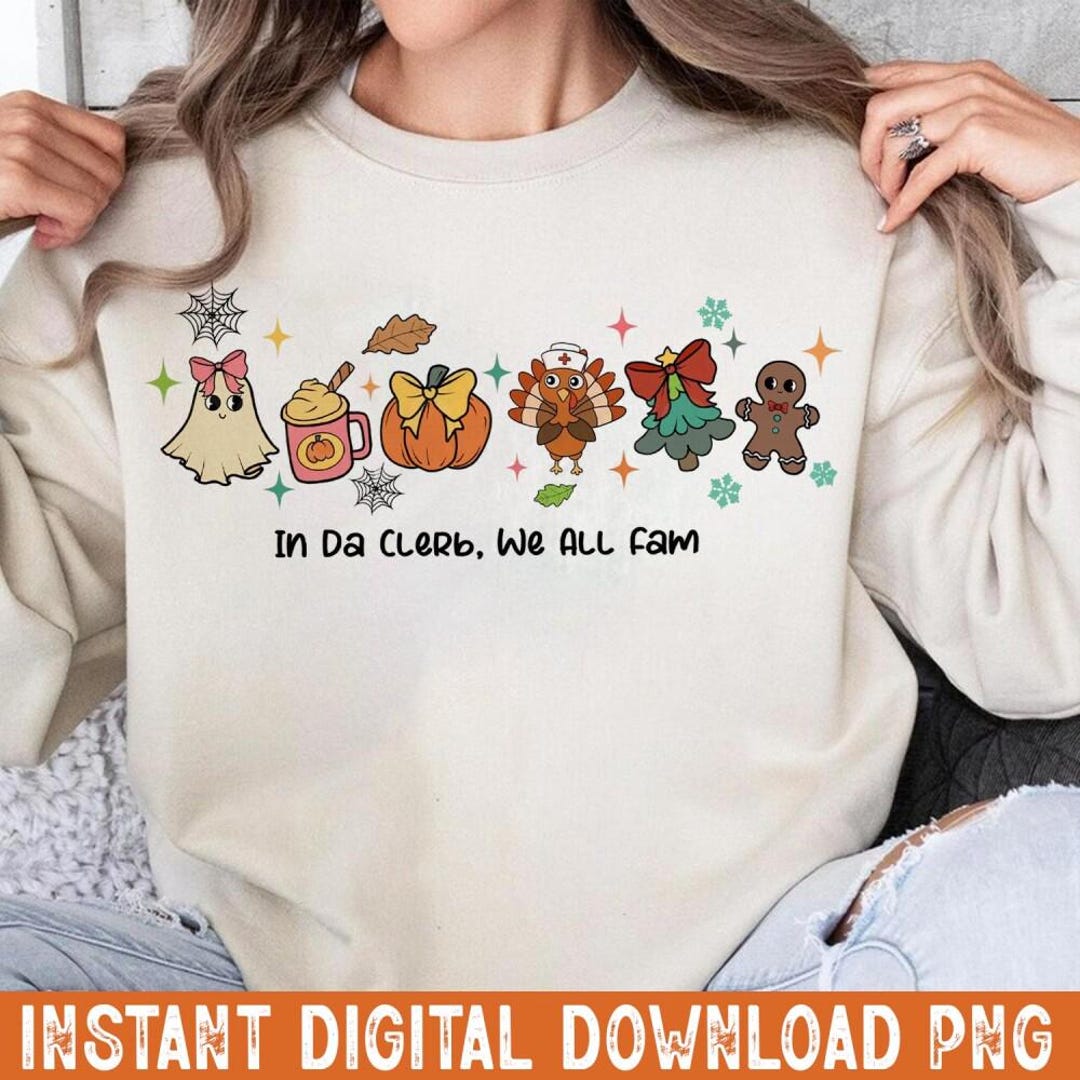 In Da Clerb We All Fam Nurse Hallowthanksmas Png, Thanksgiving Png ...