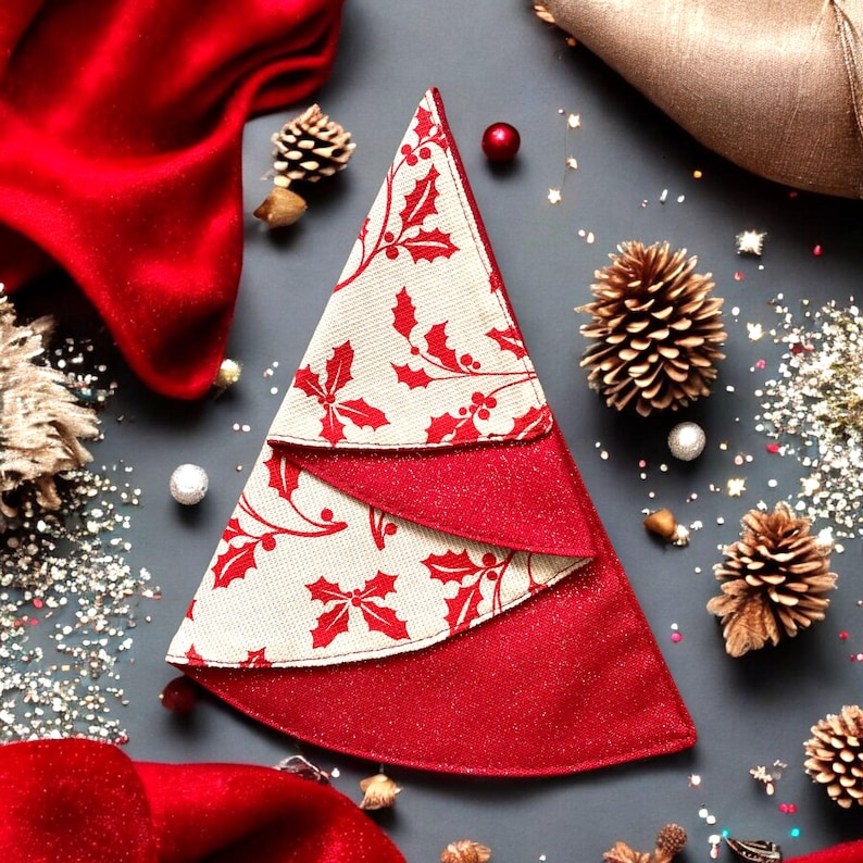 Christmas Tree Napkin PDF Tutorial | Beginner Sewing Pattern ...