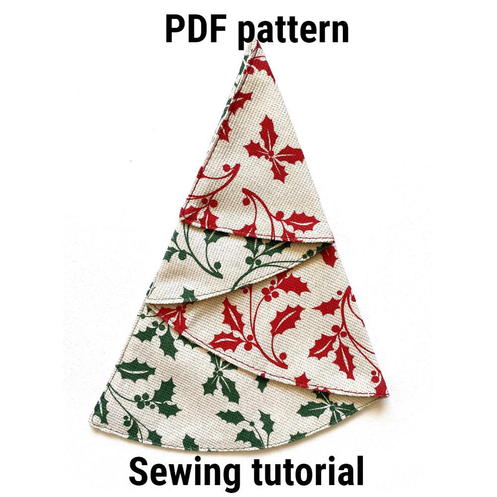 Sewing Pattern Beginner |christmas Tree Napkin PDF Tutorial |easy ...