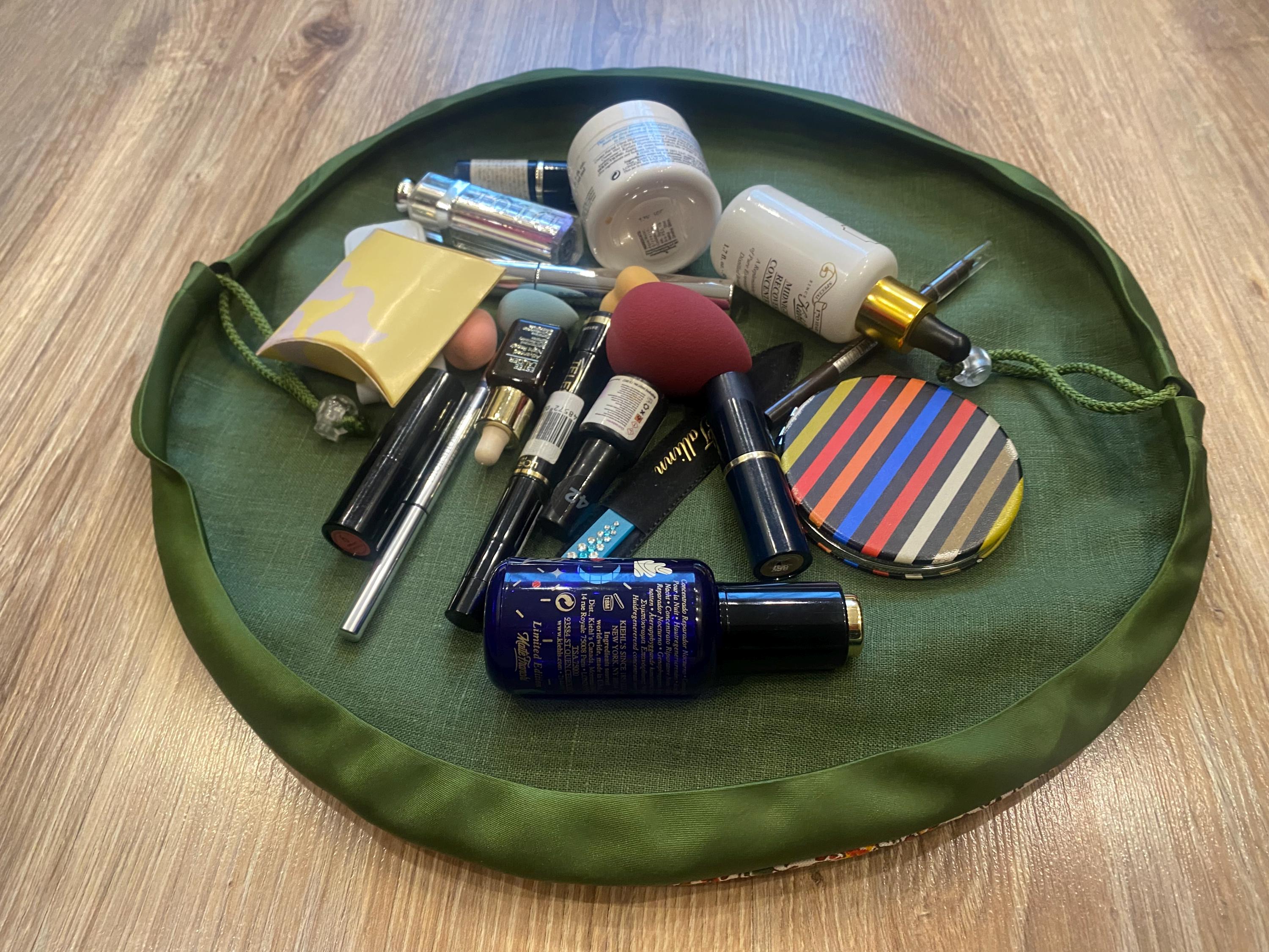 Sewing Pattern, Easy Pattern for Round Drawstring Makeup Bag ...