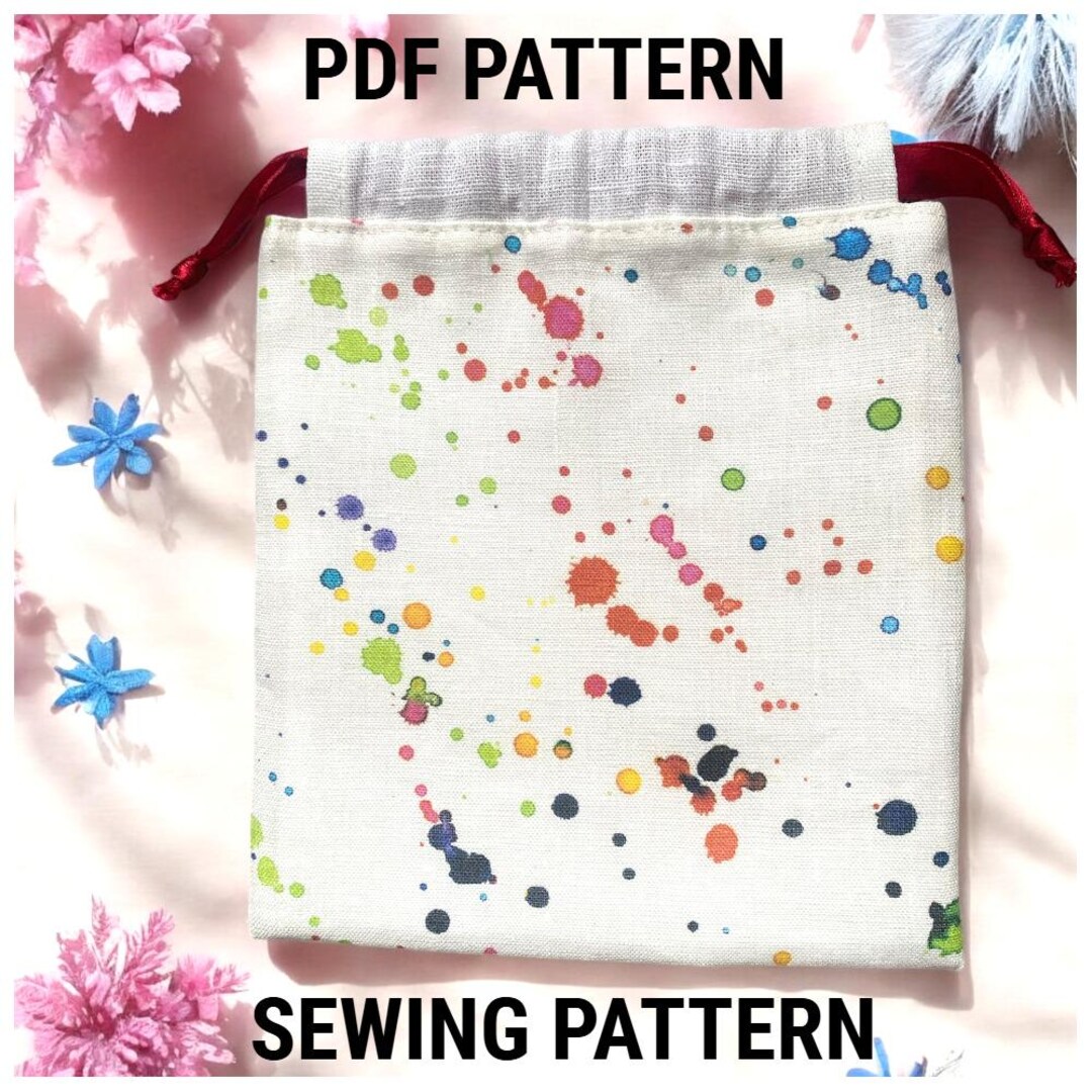Drawstring Bag Sewing Pattern | PDF Pattern | Beginner Bag Pattern ...
