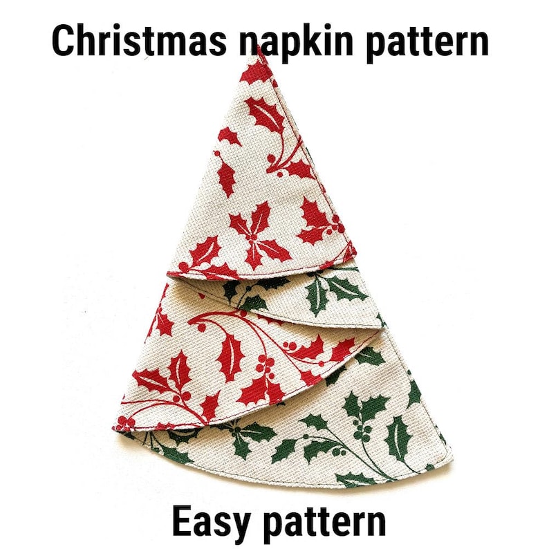 Sewing Pattern Beginner |christmas Tree Napkin PDF Tutorial |easy ...