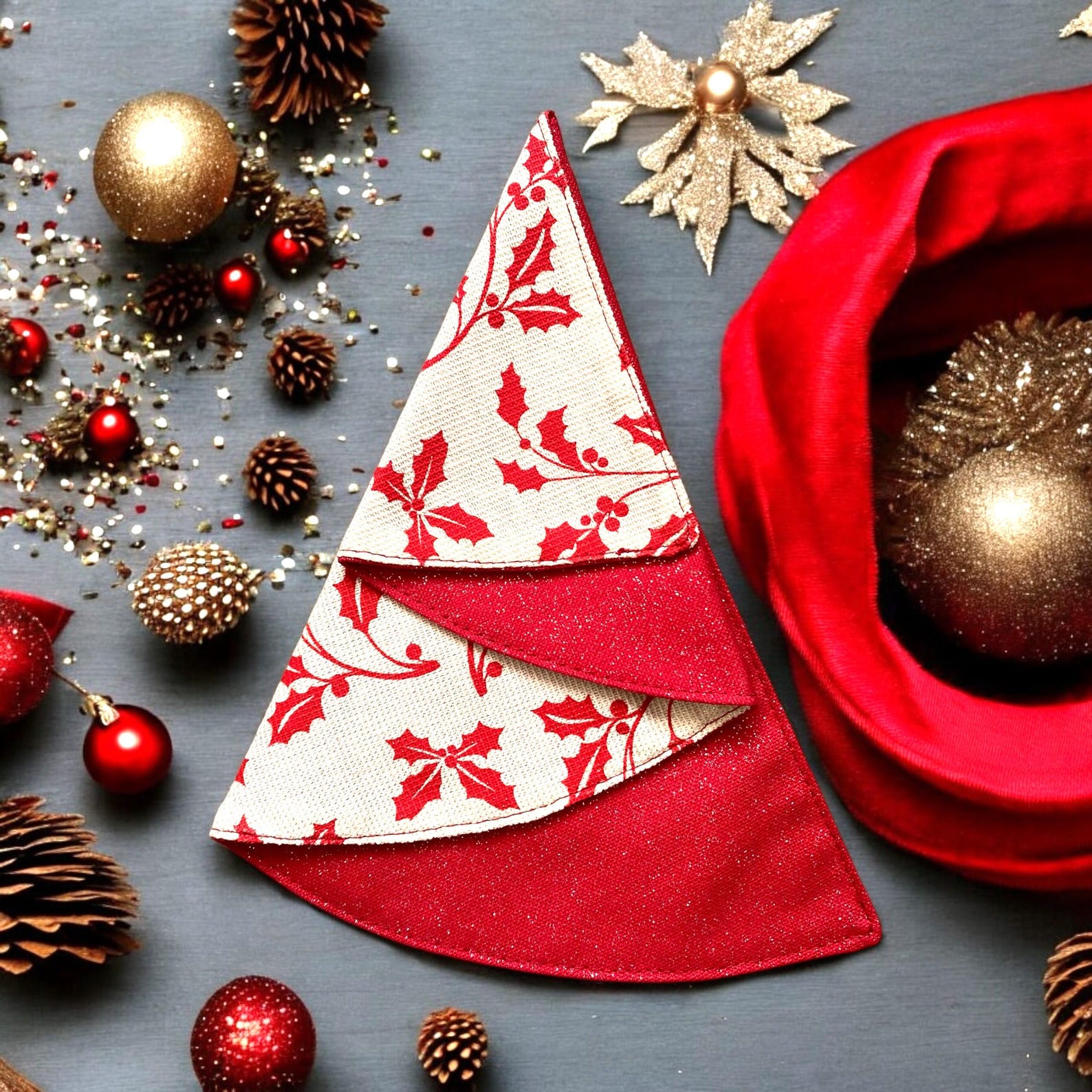 Christmas Tree Napkin PDF Tutorial | Beginner Sewing Pattern ...