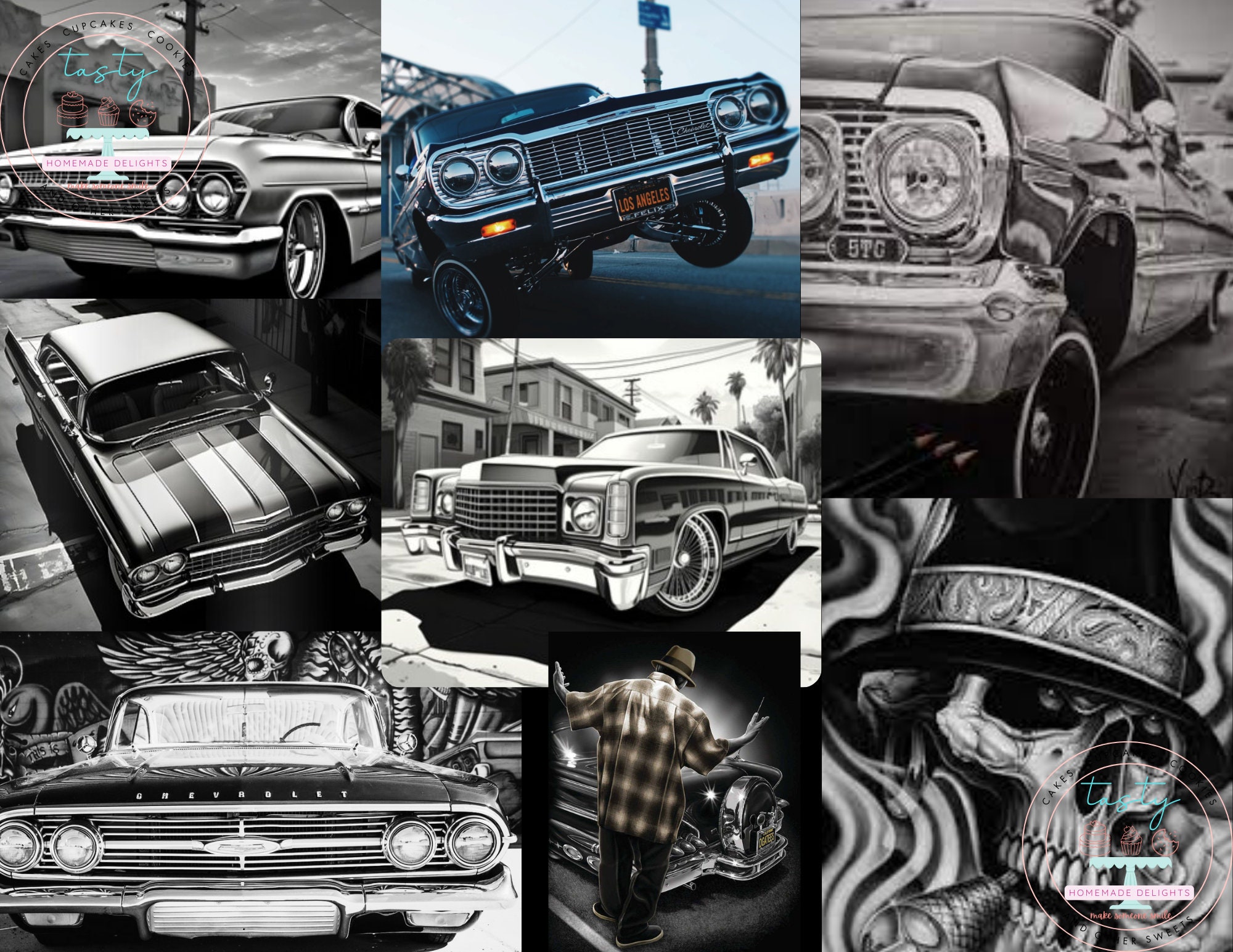 Digital, Edible Image Cake Topper, Cars, Lowrider, Chicano - Etsy