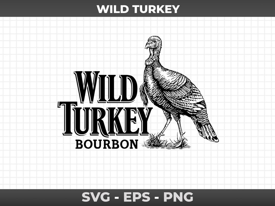 Wild Turkey Label /graphic, Logo, Clipart, SVG,PNG,EPS, Cut Files for ...