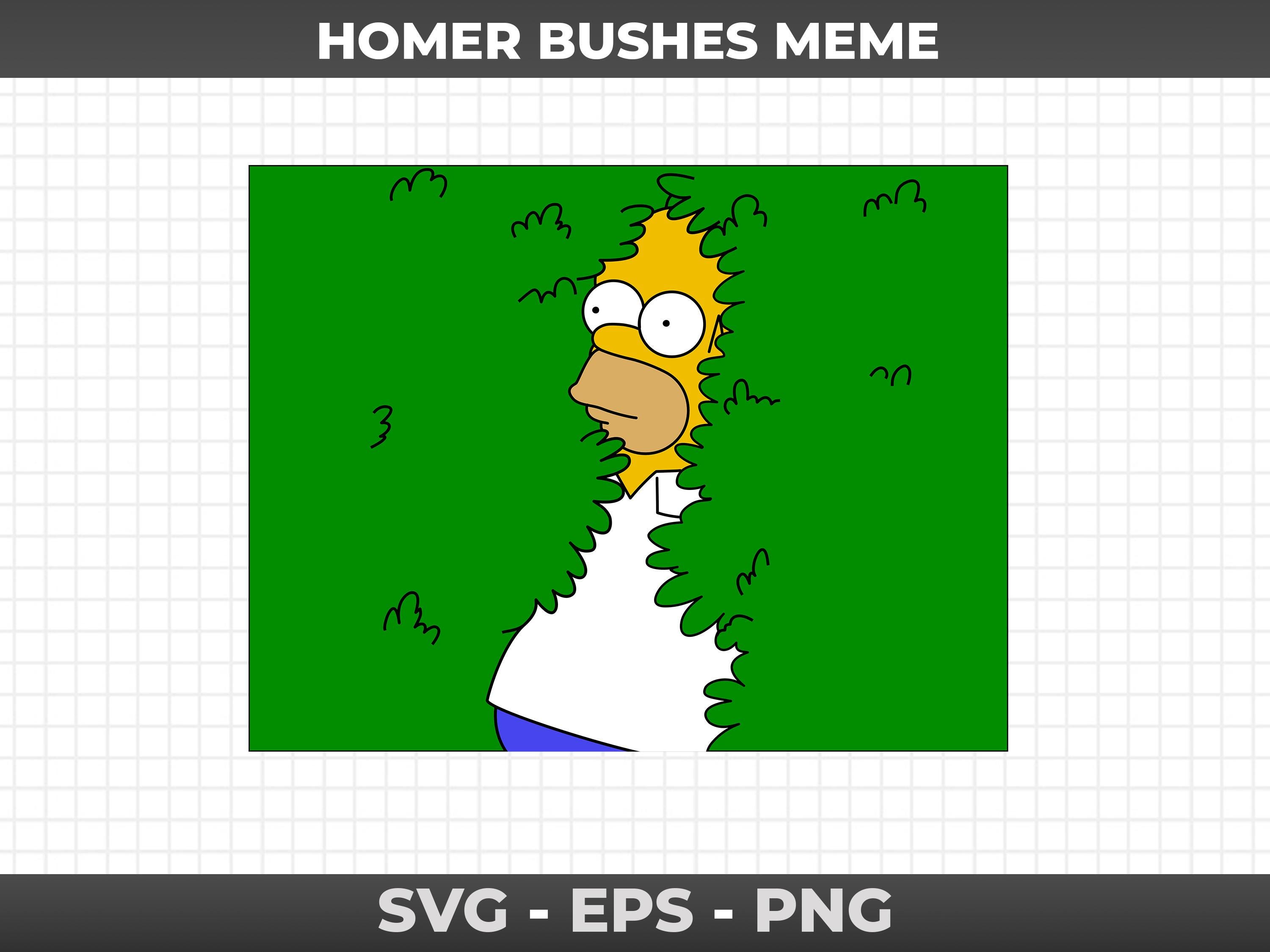 Homer Bushes Meme / Graphic, Logo, Clipart, SVG,PNG,EPS, Cut Files for ...