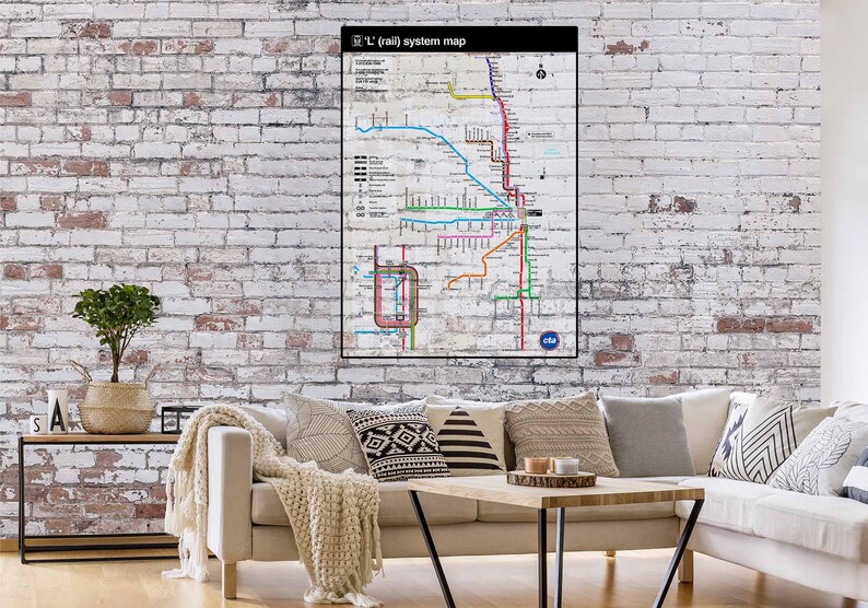 Chicago Cta L System Map SVG,PNG,EPS Files - Etsy