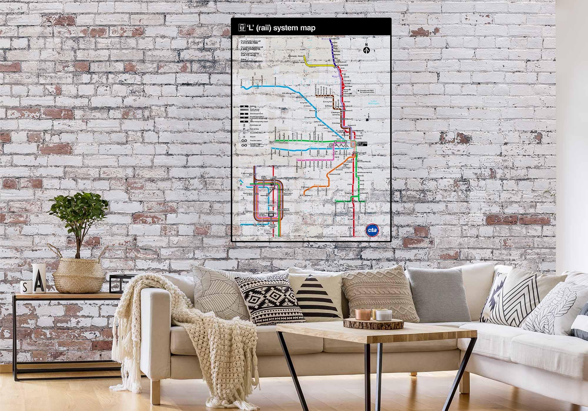 Chicago Cta L System Map SVG,PNG,EPS Files - Etsy