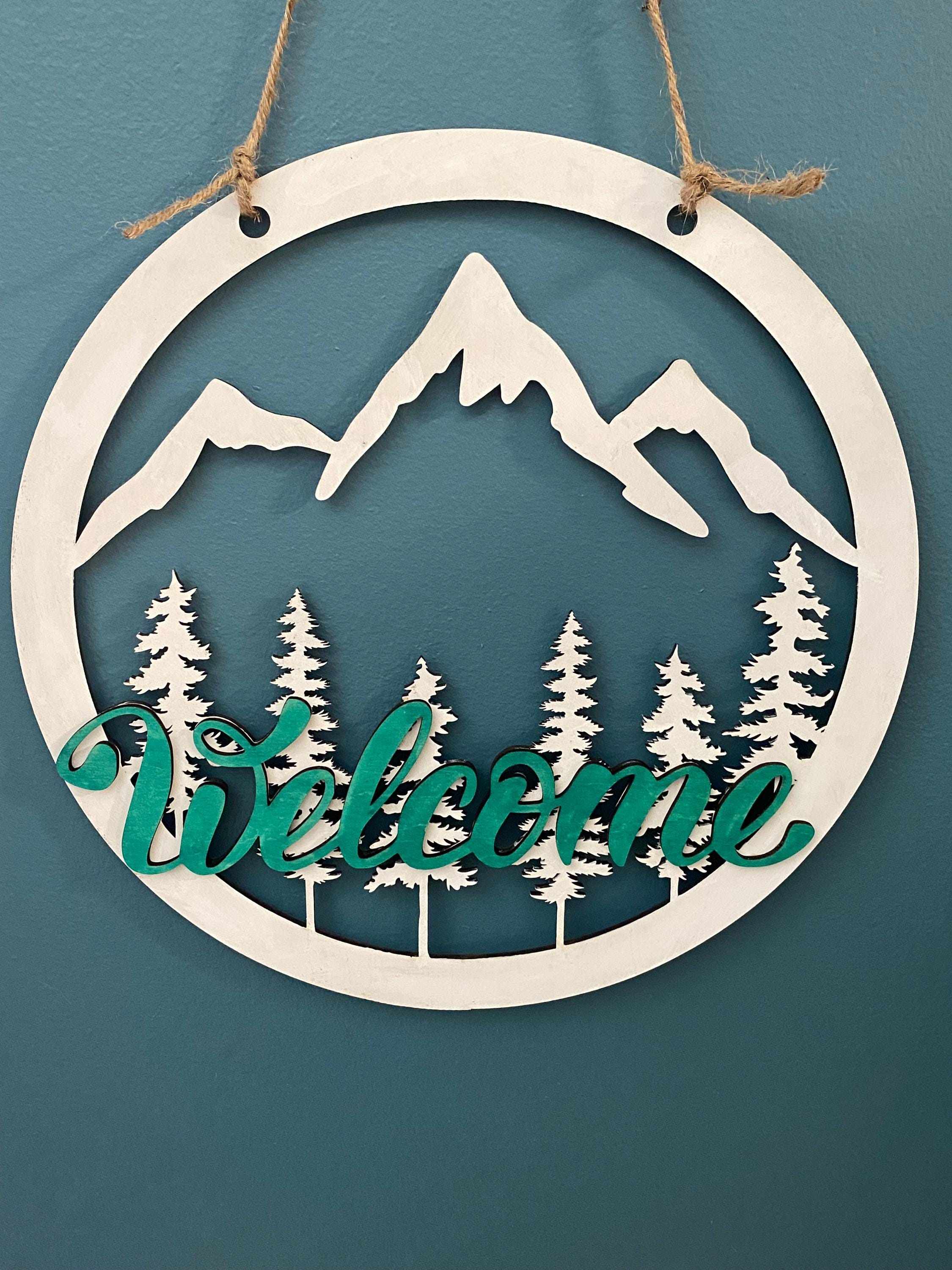 Digital Welcome Signs / Laser Cut Welcome Signs / Laser Cutting Files ...