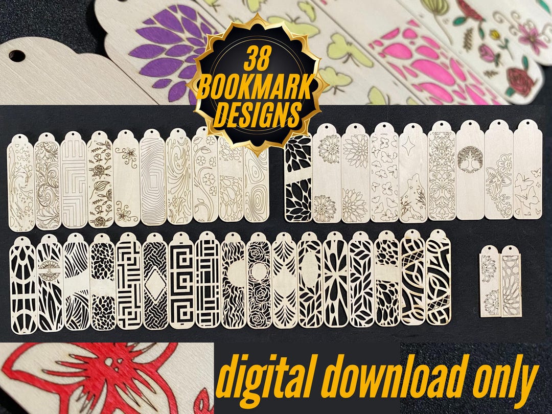 Laser Cut Bookmark Files / Digital Bookmarks / Laser Cut Files ...