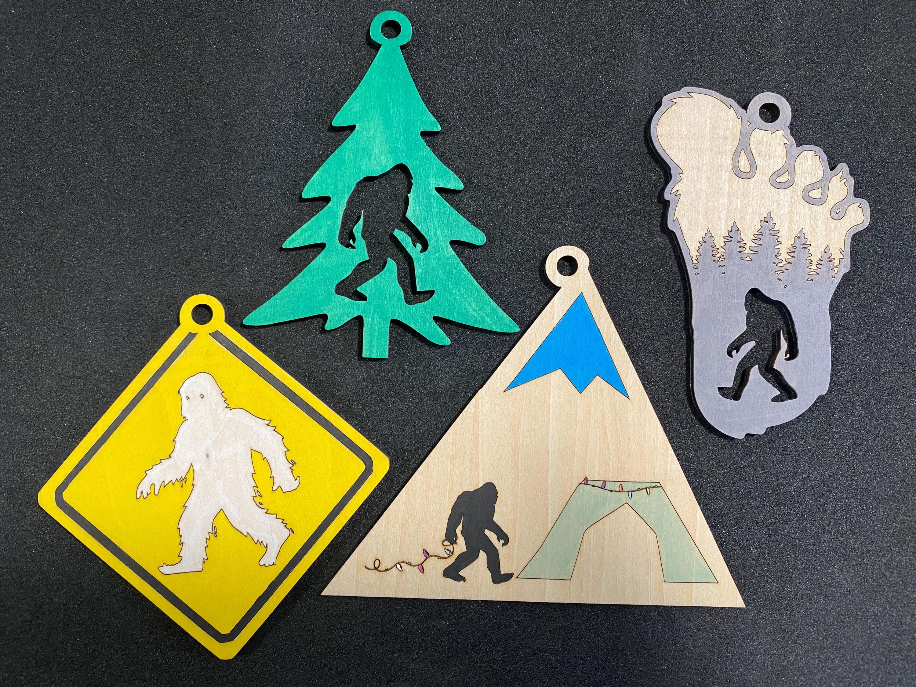 Yeti Laser Ornaments / Yeti Laser Cut File / Yeti Digital Download ...