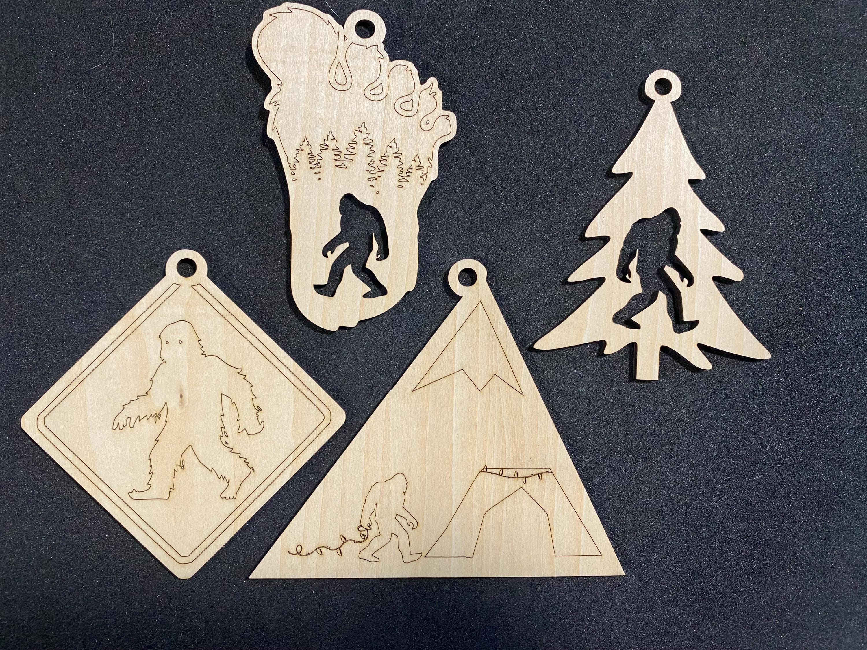 Yeti Laser Ornaments / Yeti Laser Cut File / Yeti Digital Download ...