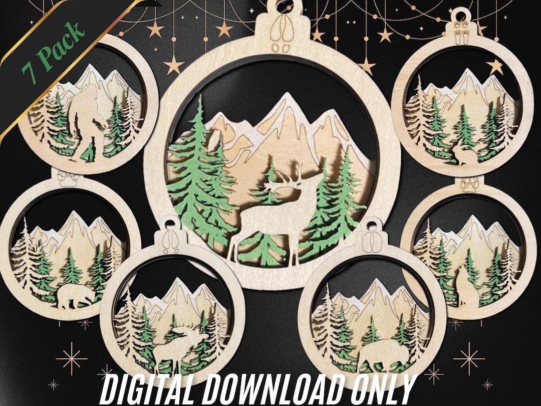 Animal Ornaments / Wild Animal Layers / Deer / Bison / Bear / Rabbit ...