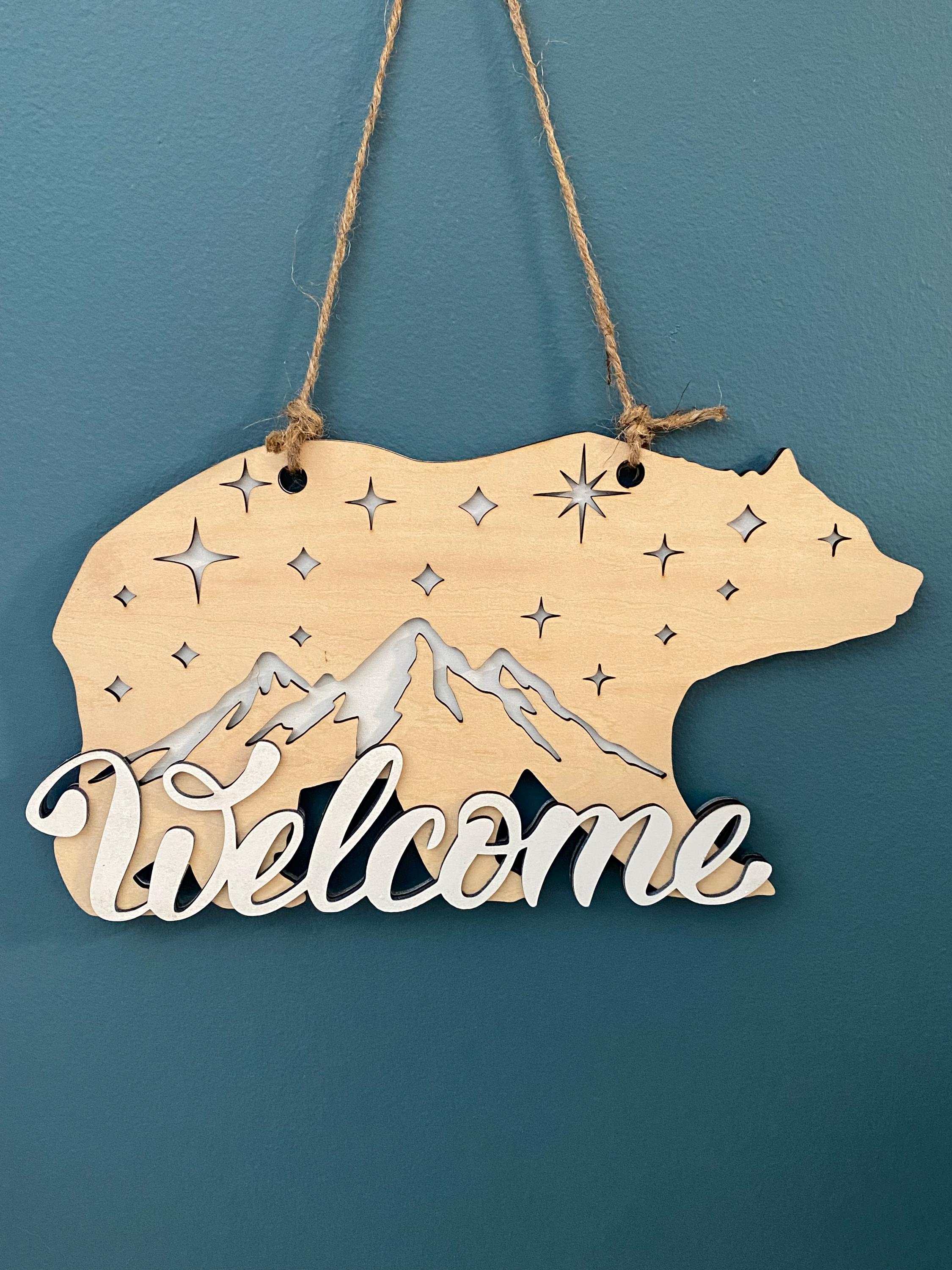 Digital Welcome Signs / Laser Cut Welcome Signs / Laser Cutting Files ...