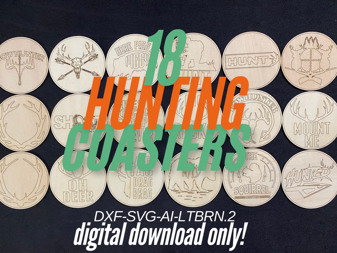 Laser Cut Hunting Coasters / Digital Coasters / Hunting Files / Laser ...