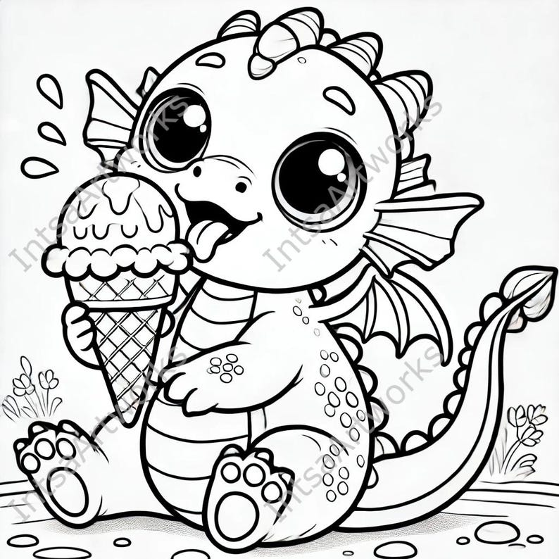 Baby Dragon Coloring Pages – 10 Printable Designs (PDF/PNG) - Etsy