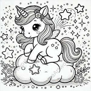 Cute Baby Unicorn Coloring Pages – 10 Magical Printable Designs for ...