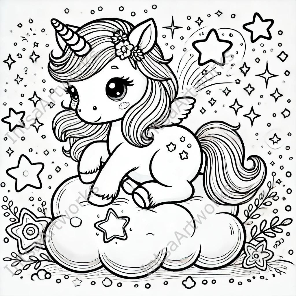 Cute Baby Unicorn Coloring Pages – 10 Magical Printable Designs for ...
