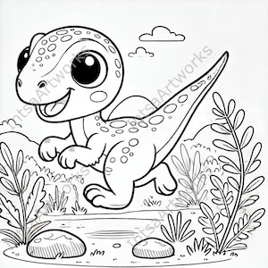 Dinosaur Coloring Pages – 10 Printable Designs for Kids (PDF/PNG - Etsy