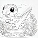 Cute Dinosaur Coloring Pages – 10 Printable Prehistoric Designs for ...