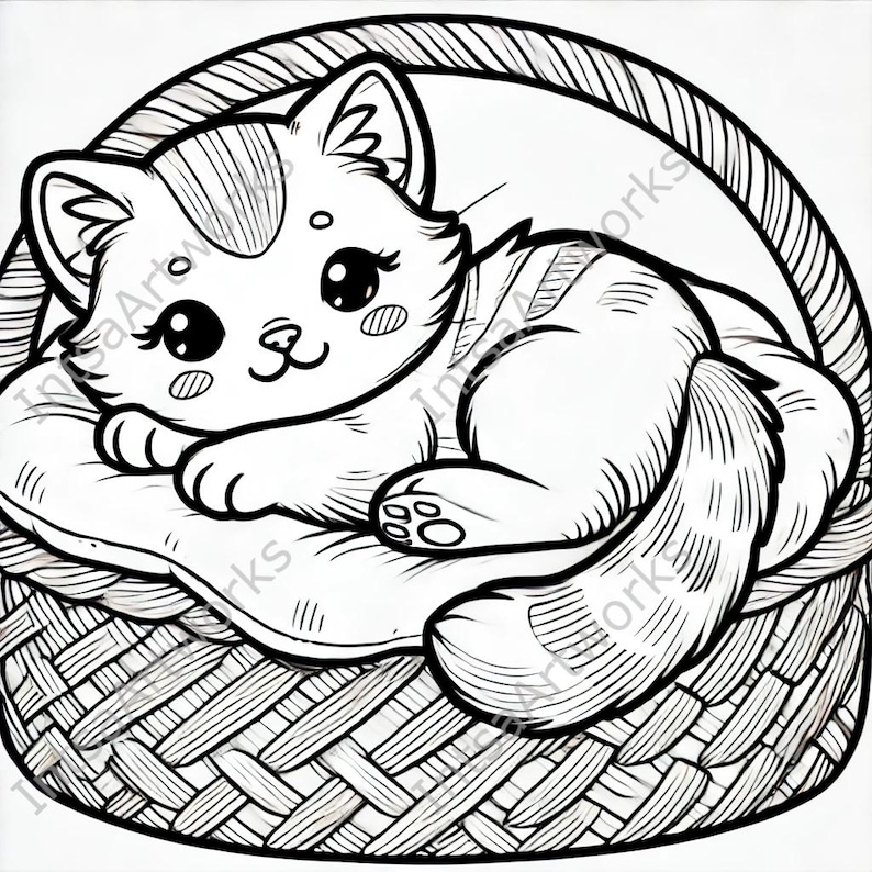 10 Cute Kitten Coloring Pages – Perfect for Kids and Cat Lovers - Etsy