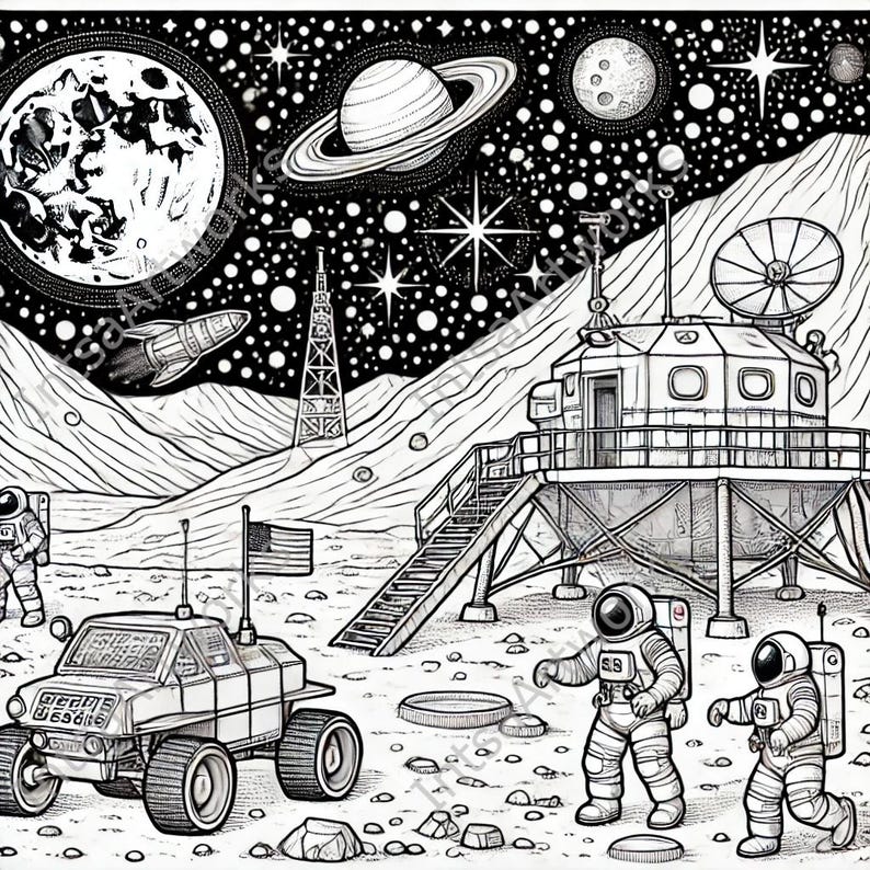 10 Kid-friendly Outer Space Coloring Pages – Planets, Rockets, and More ...