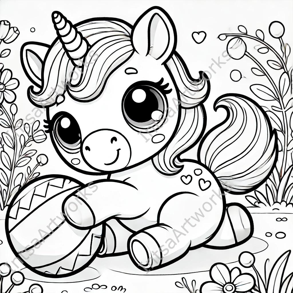 Cute Baby Unicorn Coloring Pages – 10 Magical Printable Designs for ...