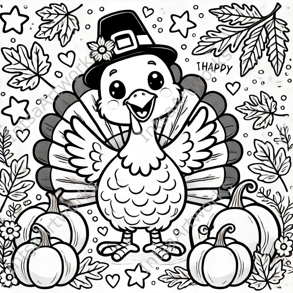 Thanksgiving Coloring Pages – 10 Fun & Festive Designs for Kids - Etsy