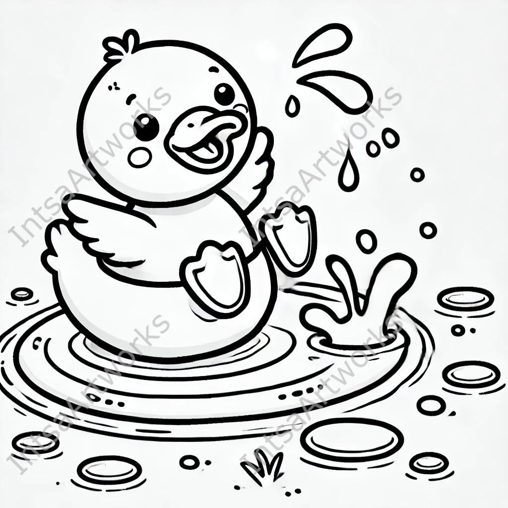 Whimsical Rubber Duck Coloring Pages – Kid-friendly Printable Bundle ...