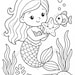 Magical Mermaids and Ocean Friends Coloring Pages – 10-page Printable ...