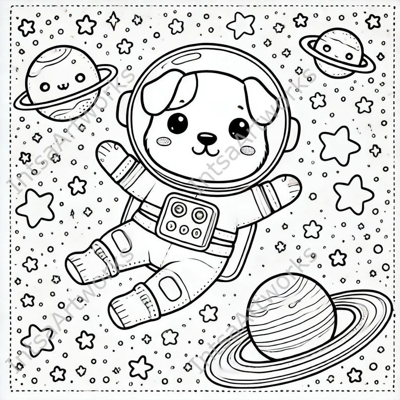 10 Kid-friendly Outer Space Coloring Pages – Planets, Rockets, and More ...