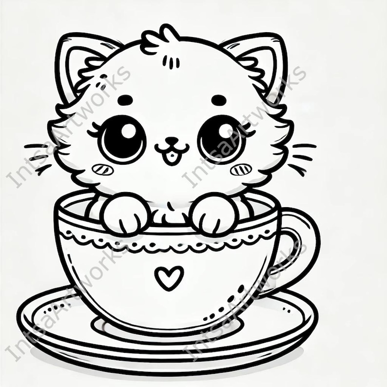 10 Cute Kitten Coloring Pages – Perfect for Kids and Cat Lovers - Etsy