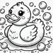 Whimsical Rubber Duck Coloring Pages – Kid-friendly Printable Bundle ...